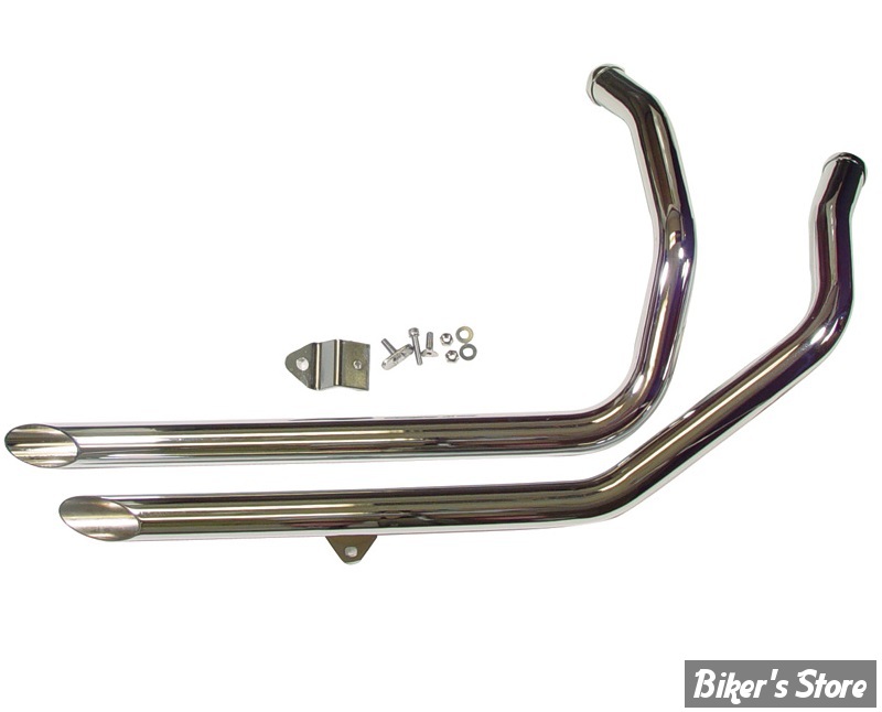 - Drag Pipes - Mid USA - Slash Cut - Diamètre 2" - Chrome - Biker's Store