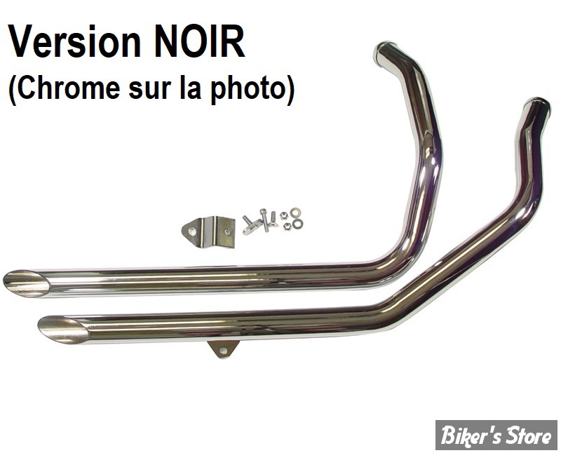 DRAG PIPES - MID USA - SLASH CUT - DIAMÈTRE 1 3/4" - NOIR - Biker's Store