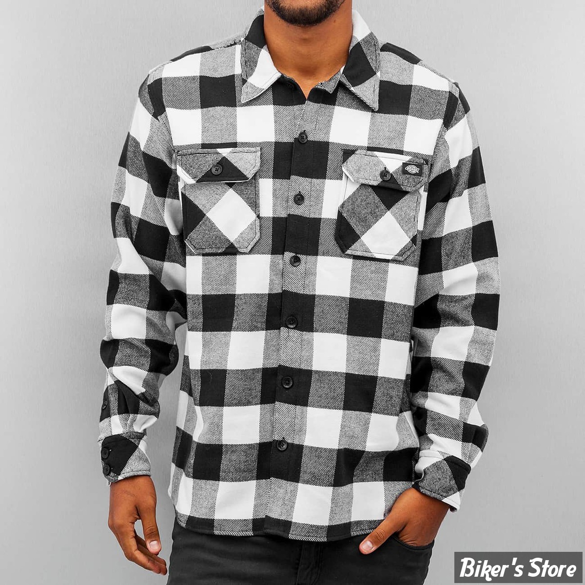 CHEMISE MANCHES LONGUES - DICKIES - NEW SACRAMENTO - NOIR - Biker's Store