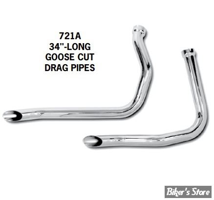 - ECHAPPEMENT PANHEAD 48/64 - STAGGERED DUAL - DRAG PIPES GOOSE CUT ...