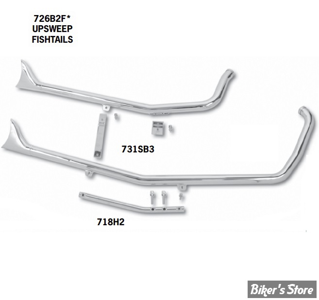 ECHAPPEMENT PAUGHCO - SOFTAIL 86/06 - UPSWEEP / SHOTGUN DRAG PIPE ...