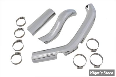 KIT PARE CHALEURS - POUR COLLECTEUR 2 EN 1 FL 70/84 - V-TWIN - CHROME ...