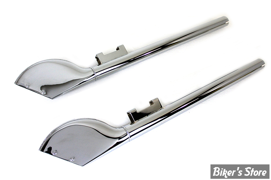 SILENCIEUX - TOURING 95/16 - V-TWIN - FISHTAIL BATIQUE - DIAMETRE : 1 ...