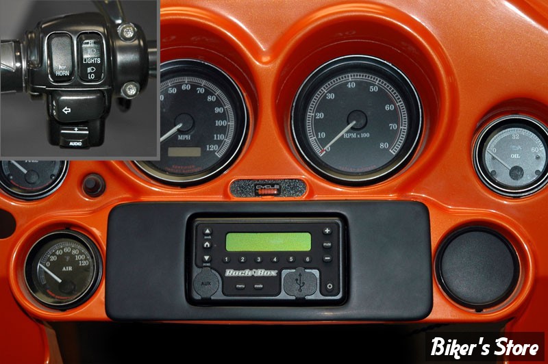 ROCK BOX AUDIO - CYCLE SOUNDS - POUR COMMANDE D'ORIGINE TOURING HD ...