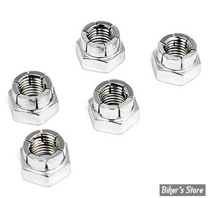 1/4-20 - ECROU FLEXLOCK AUTOBLOQUANT - CHROME - LES 5 PIECES - Biker's ...