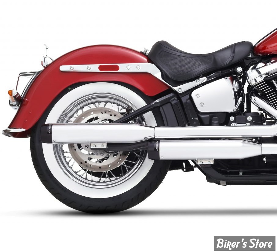 SILENCIEUX RINEHART RACING - SOFTAIL MILWAUKEE EIGHT 18UP - FLHC/S / FLDE - CHROME / EMBOUTS ...