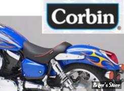 Selle solo Corbin USA, cuir noir. - Biker's Store