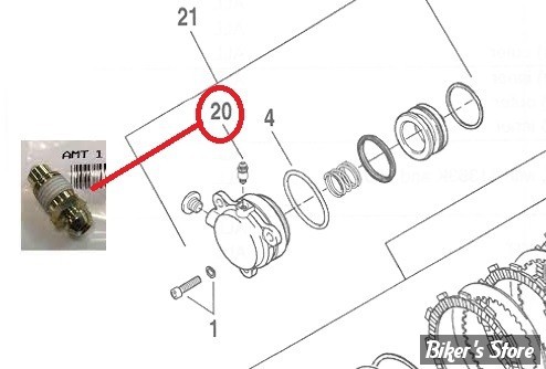 ECLATE C - PIECE N° 03 - VIS DE PURGE - OEM 36757-05K - Biker's Store