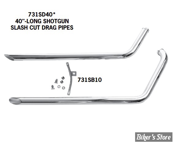 ECHAPPEMENT PAUGHCO - SOFTAIL 84/99 - SHOTGUN EXHAUST SYSTEM - DRAG ...
