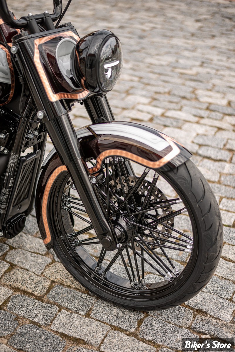 GARDE BOUE AVANT POUR ROUE DE 21" - POUR SOFTAIL M8 FLSL / FLDE / FLHC 18UP - KILLER KUSTOM ...