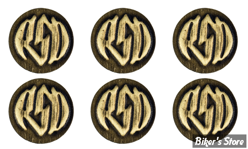EMBLEME ADHESIF - ROLAND SANDS DESIGN - RSD - RSD LOGO - BRASS - Biker ...
