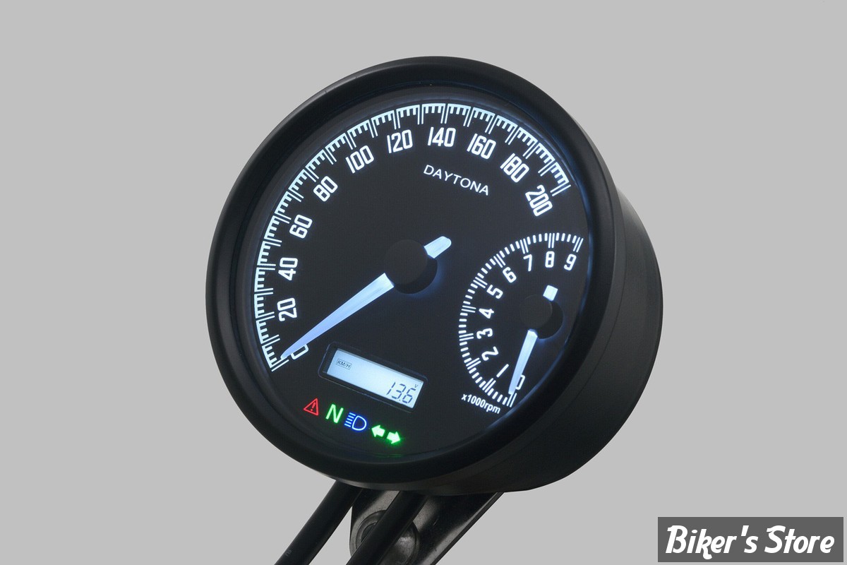 - VELONA Ø 80MM - COMPTEUR / COMPTE TOURS VELONA / DAYTONA AVEC VOYANTS ...